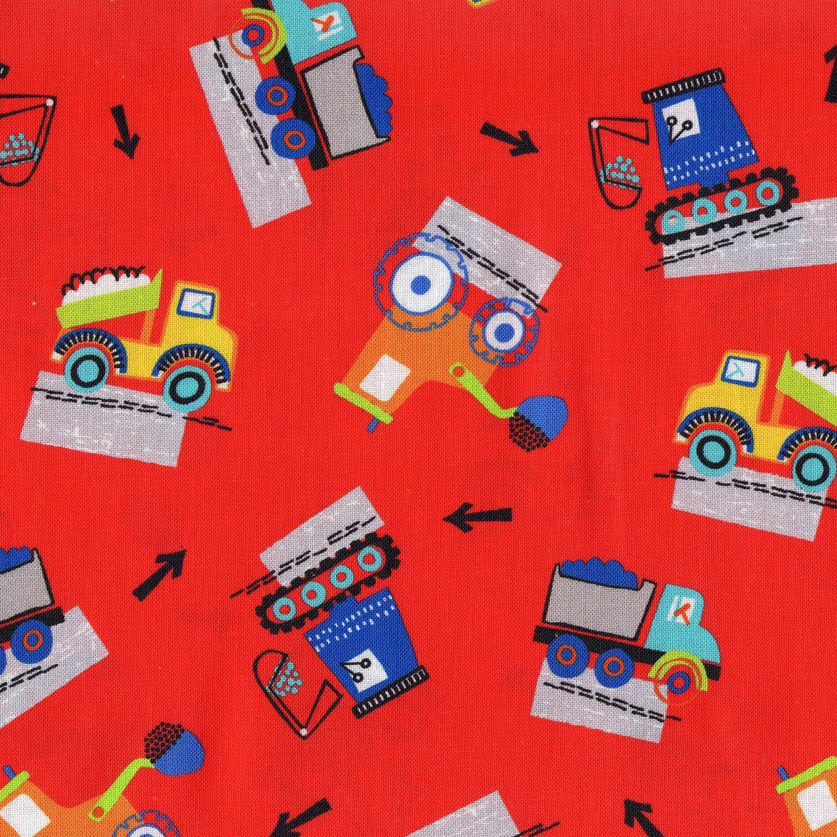 Construction Vehicles / Red cr1063 – Quilt-a-way Fabrics