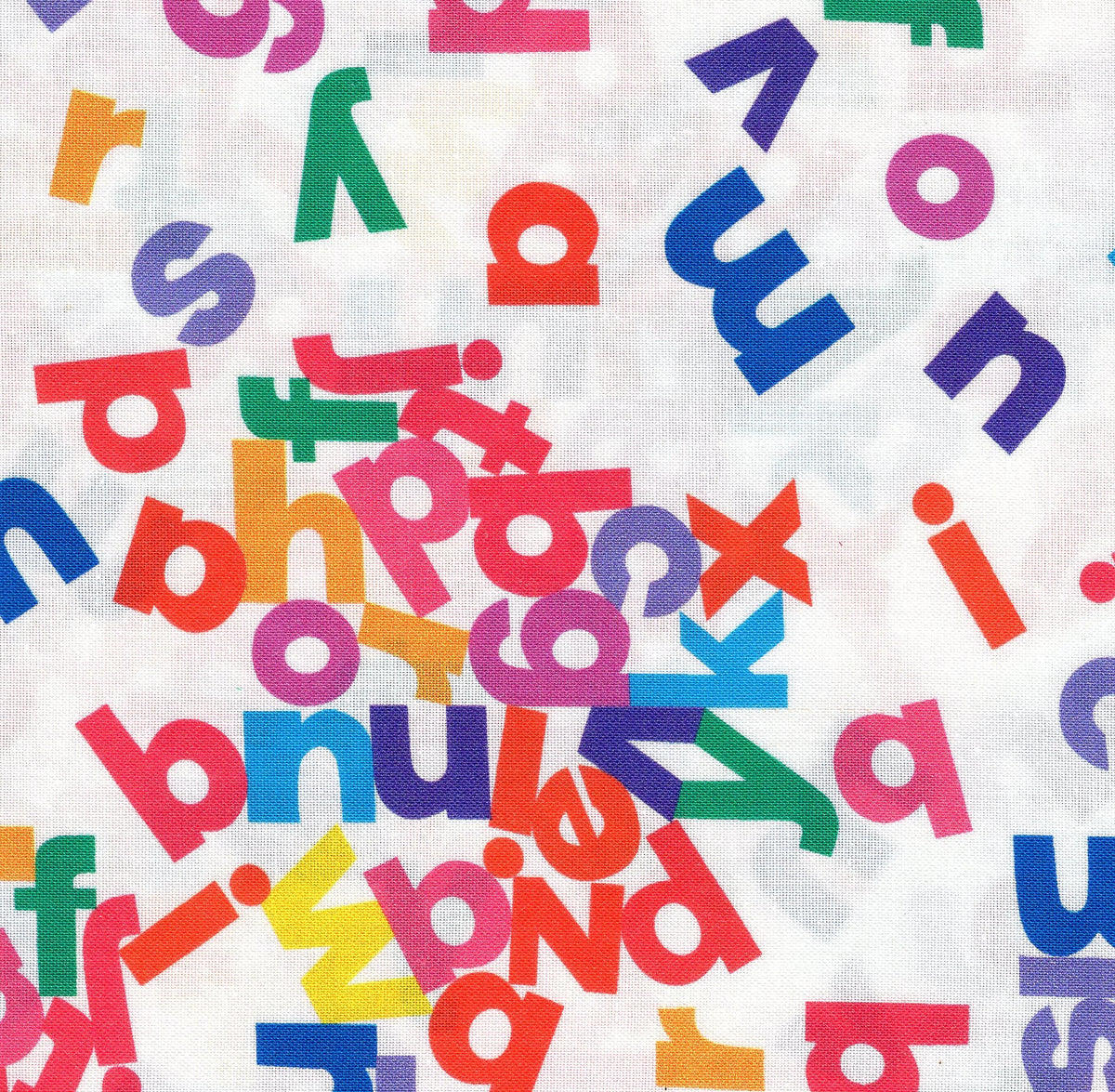 Chicka Chicka Boom Boom Tossed Alphabet / Multi on White cr1077 – Quilt ...
