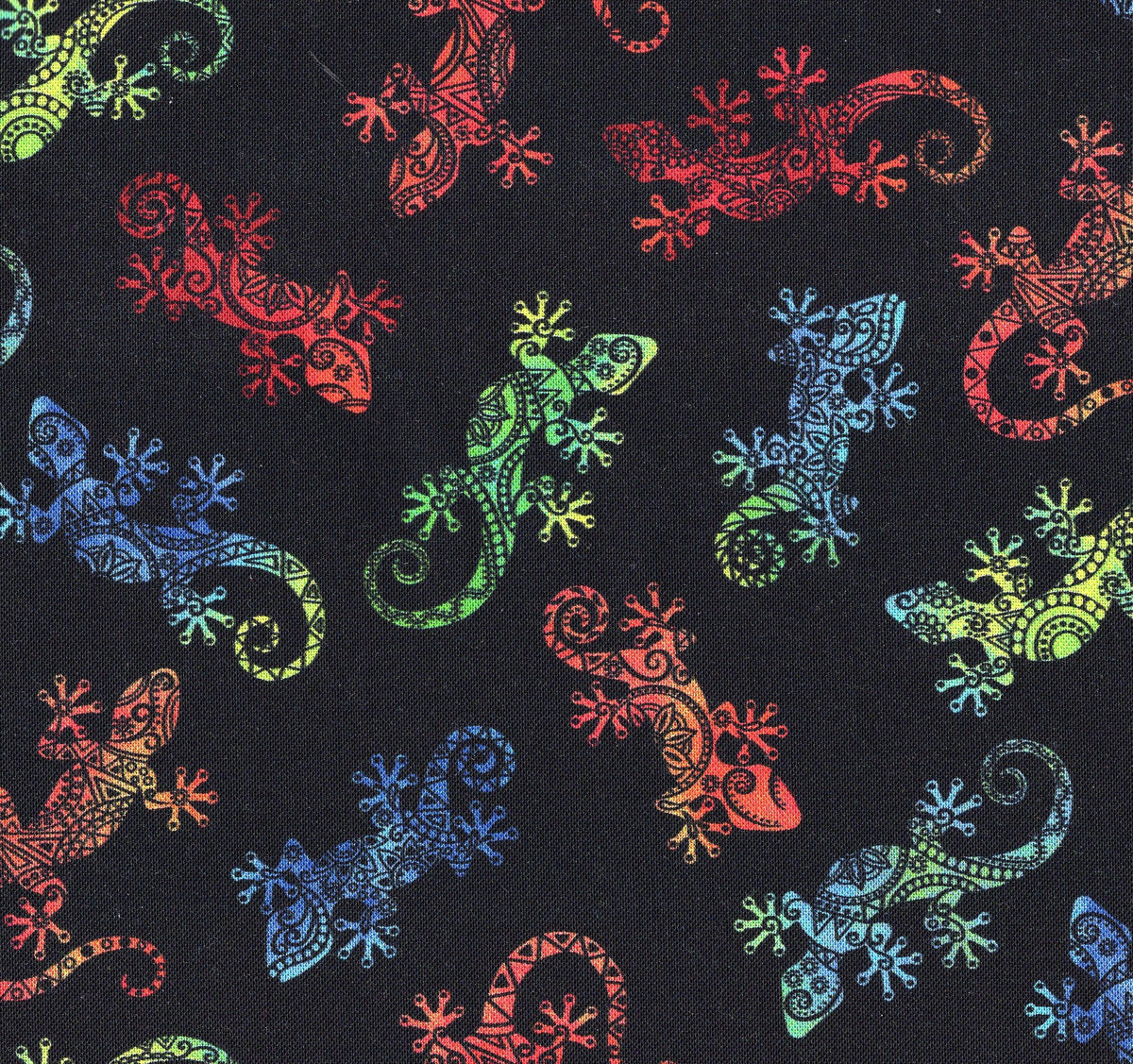 Geckos / Black cr1085 – Quilt-a-way Fabrics